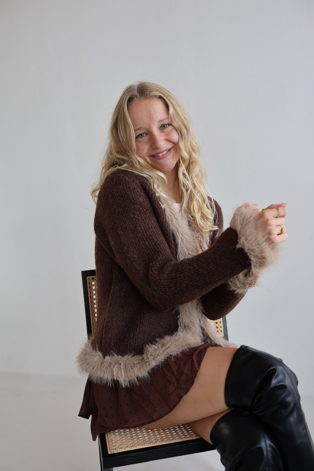 Coco Faux Fur Cardigan – Zeitloschoen by Maresa Zak