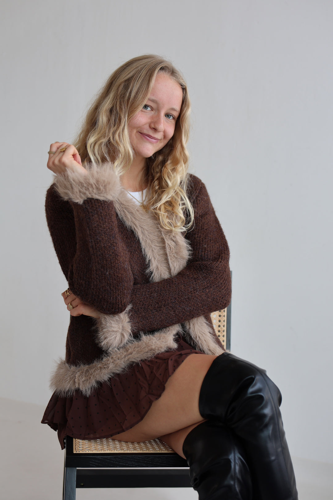 Coco Faux Fur Cardigan – Zeitloschoen by Maresa Zak