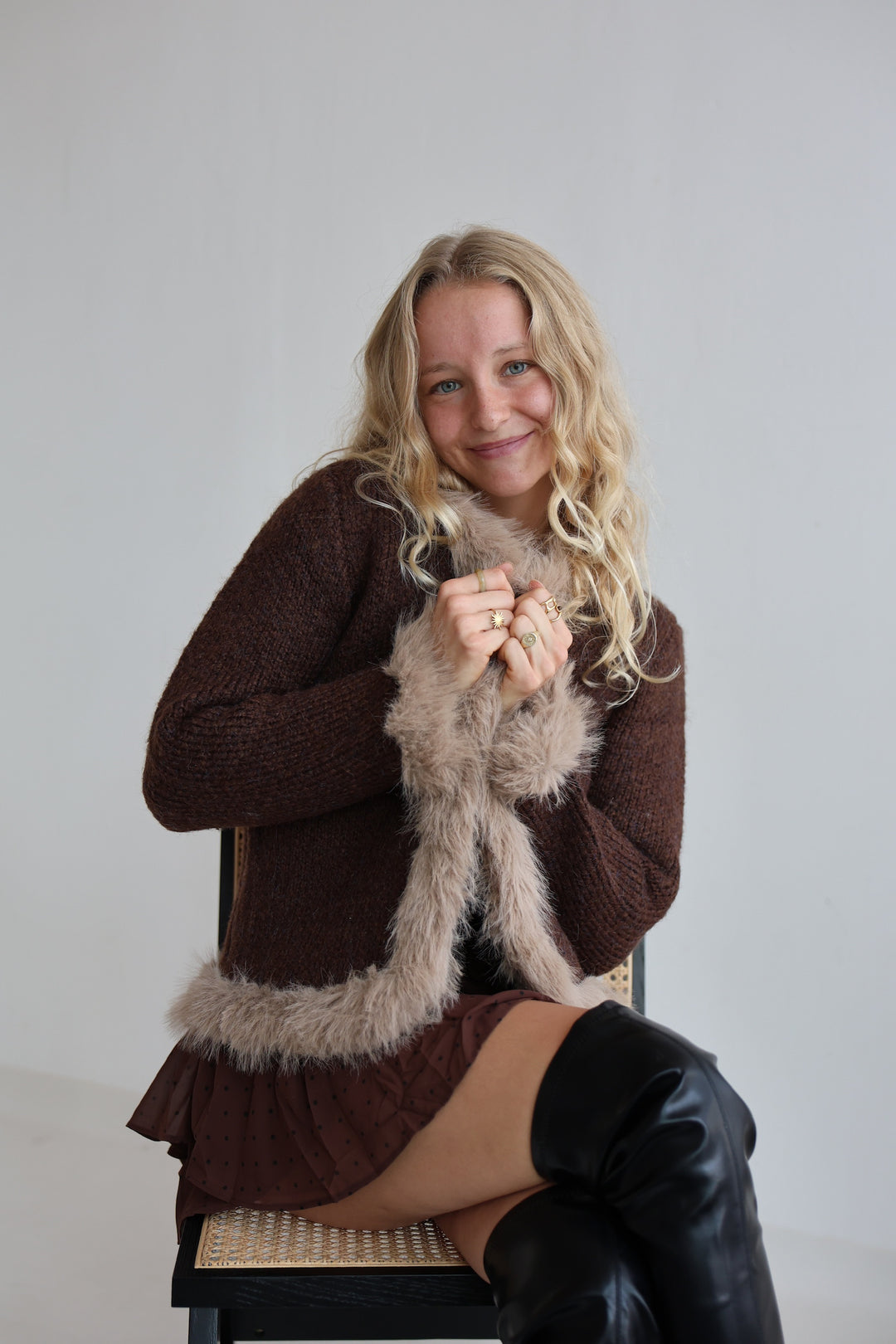Coco Faux Fur Cardigan – Zeitloschoen by Maresa Zak