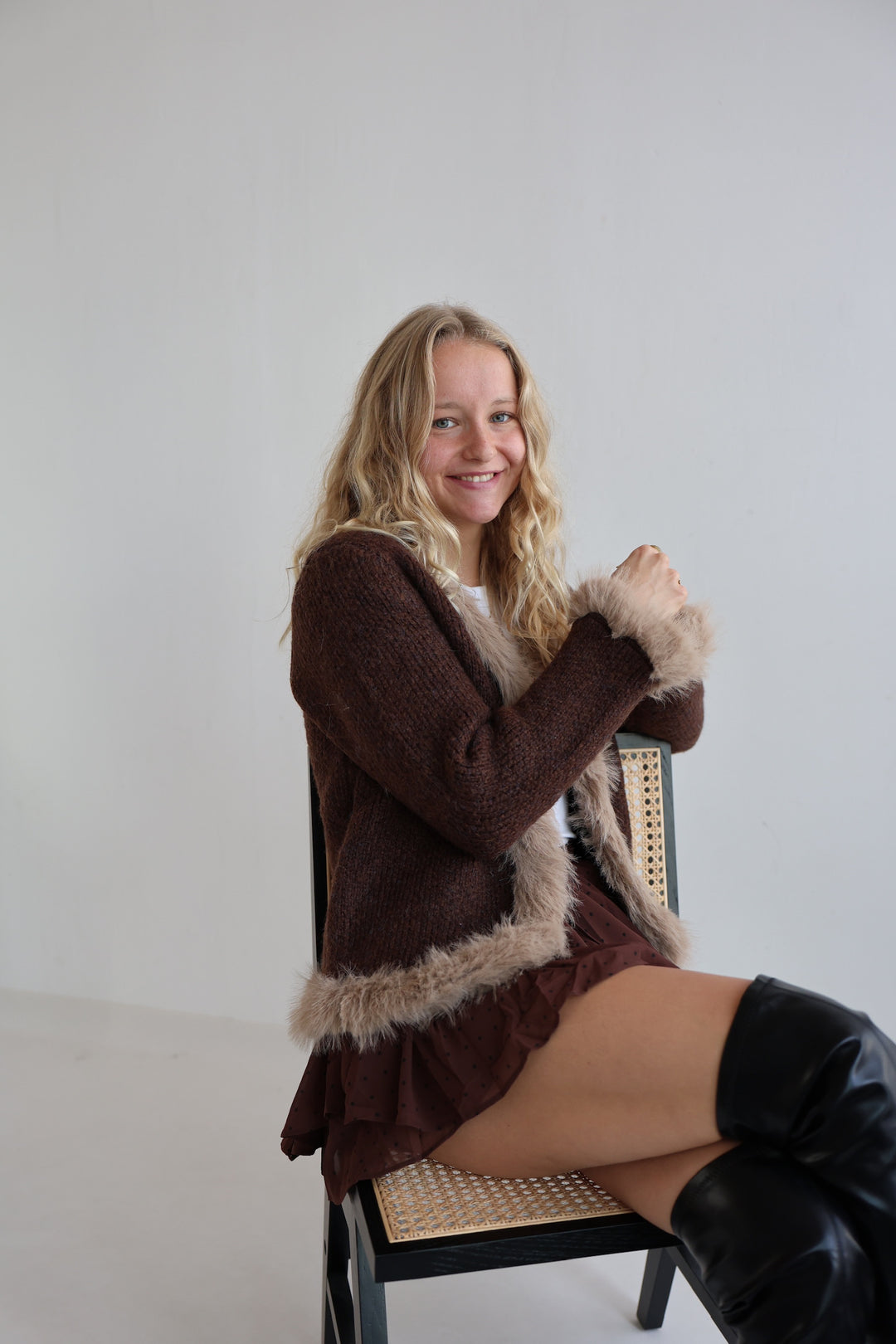Coco Faux Fur Cardigan – Zeitloschoen by Maresa Zak